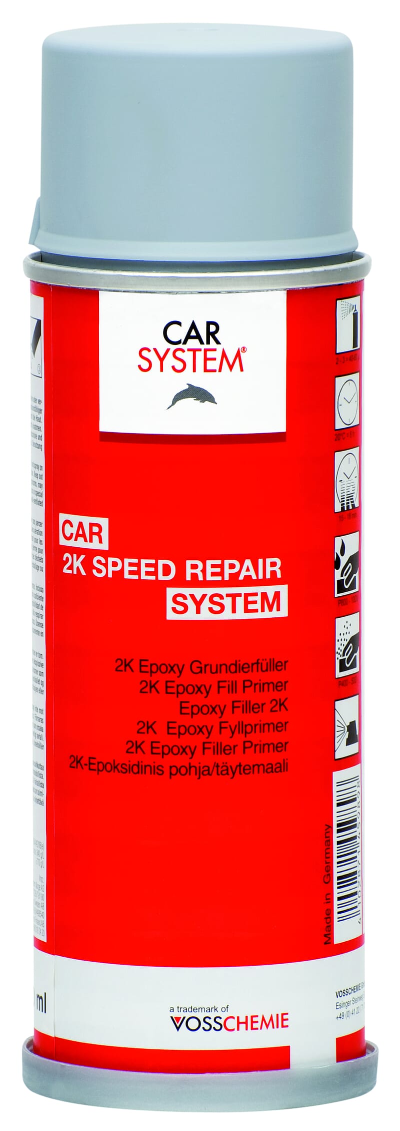 2K Epoxy Primer Spray 400ml brukstid 96timer - Sandtec AS