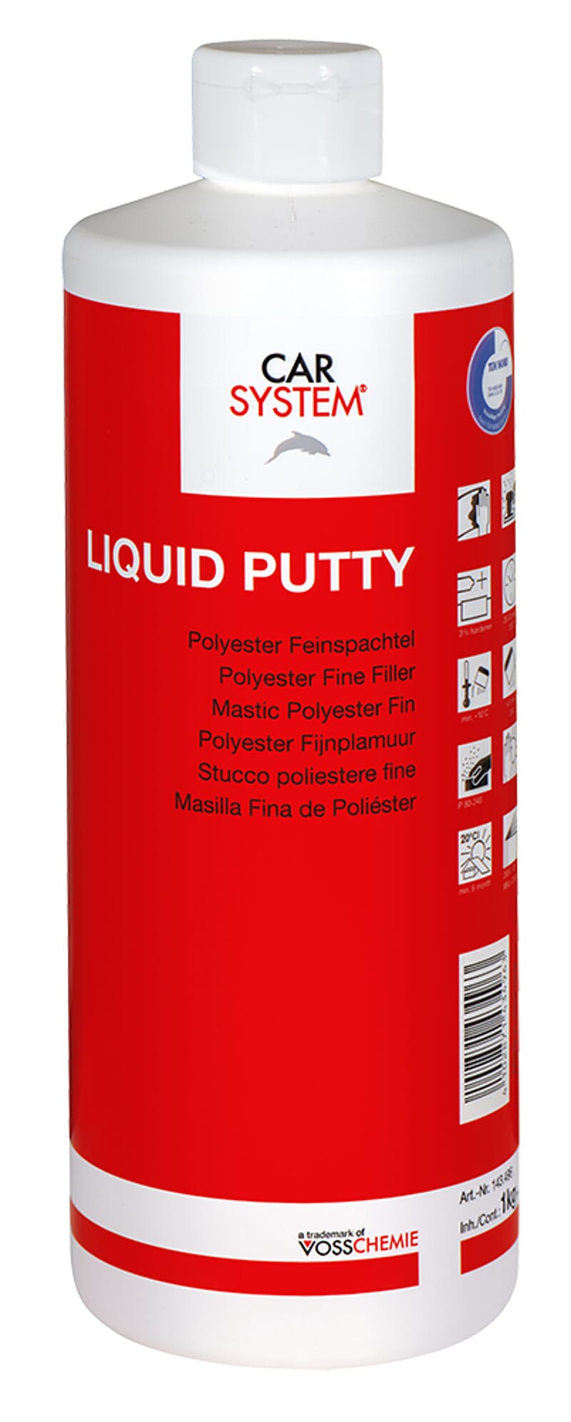 Liquid Putty Flytende Sprøyte sparkel M/Herder 1Kg - Sandtec AS