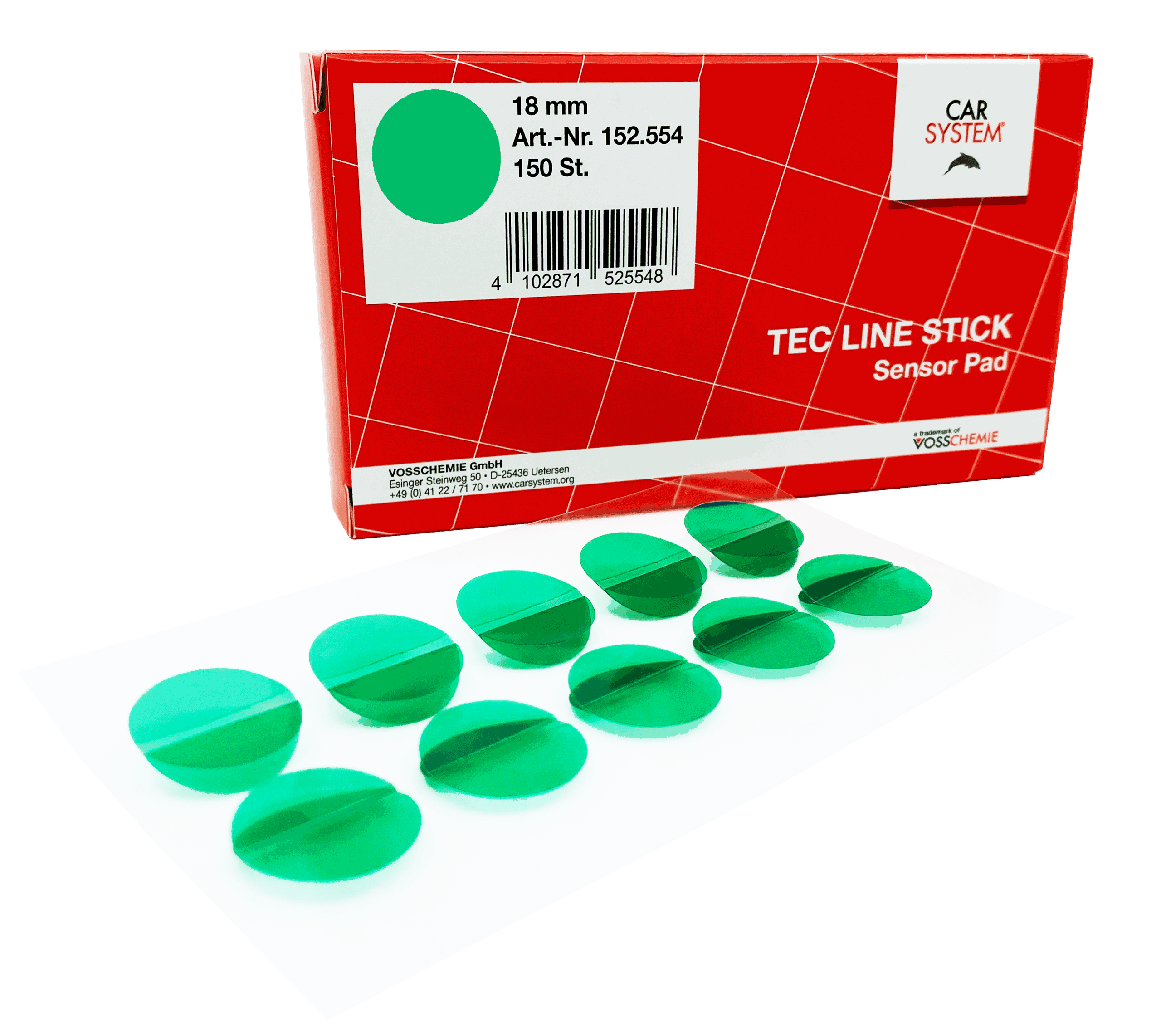 Tec Line Stick Sensor Pad 12Mm (150STK) - Sandtec AS